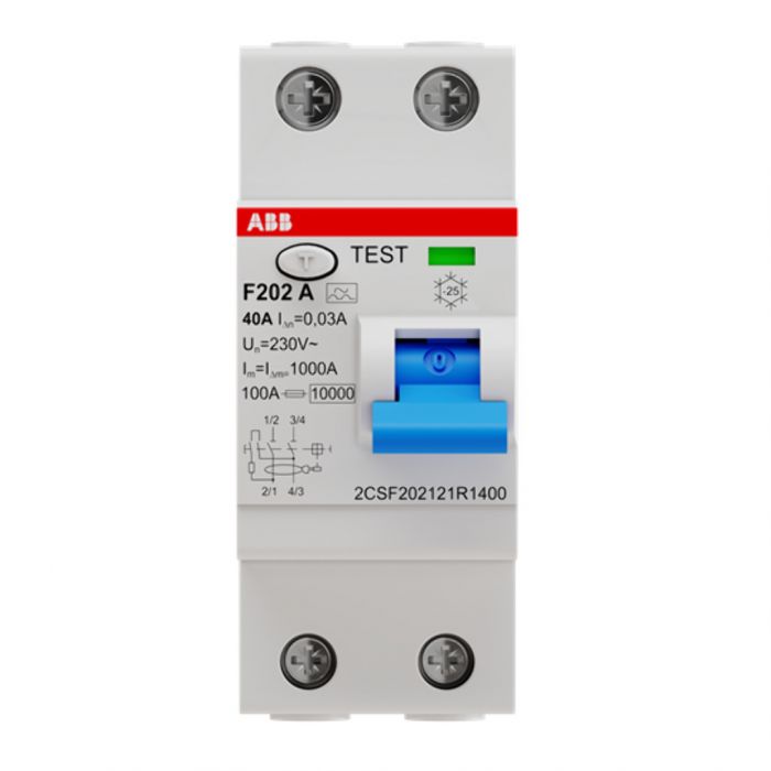 ABB - Differentieelschakelaar 2P 40A 30MA type a - 2CSF202121R1400 | Solyd