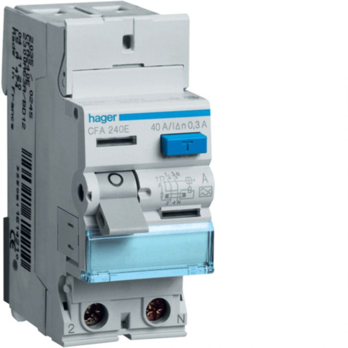 Hager differentieel 2p 40A 300mA type a - CFA240E | Solyd