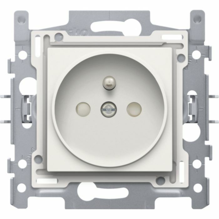 Niko - Prise + terre + securite enfants 21MM white bornes a vis - 101 ...