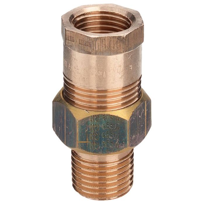 Viega - 3-delige koppeling 1.1/2 MF brons / blank model 3341 | Solyd