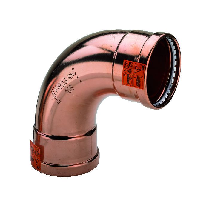 Viega - Koper Pers bocht 90 64 X 64 FF WATER Profipress - 2416XL | Solyd