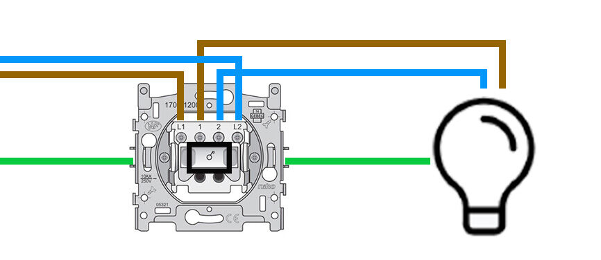 Bedrading Lichtschakelaar